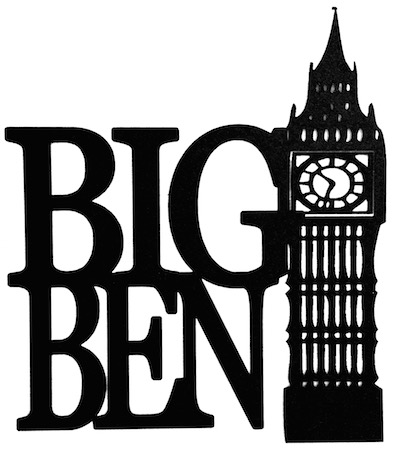 Big Ben Scrapbooking Laser Cut Title With Tower