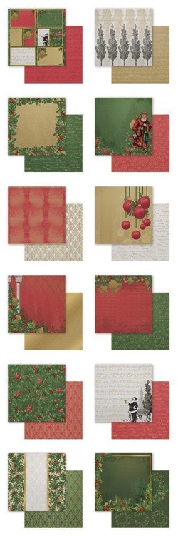 Naughty or Nice Christmas - 12 Double Sided 12x12 Scrapbooking Papers