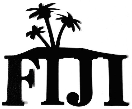 Fiji Scrapbooking Laser Cut Title with Palm Trees