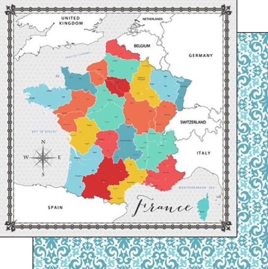 France scrapbooking paper Paris scrapbook stickers
