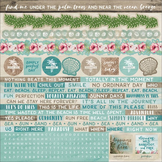 Beach Scrapbooking Paper Holiday Scrapbook Stickers