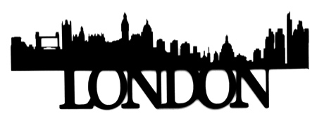 London Scrapbooking Title with Skyline