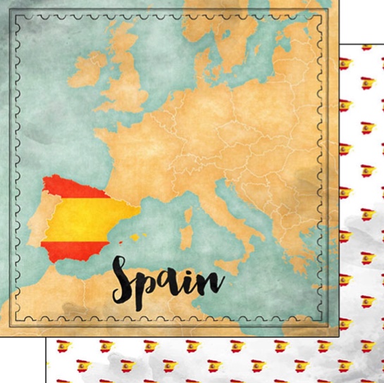 Spain Scrapbooking paper Scrapbook stickers 12x12